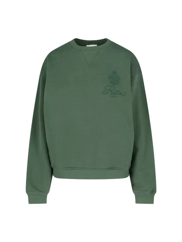 FRAME Embroidered Crewneck Sweatshirt