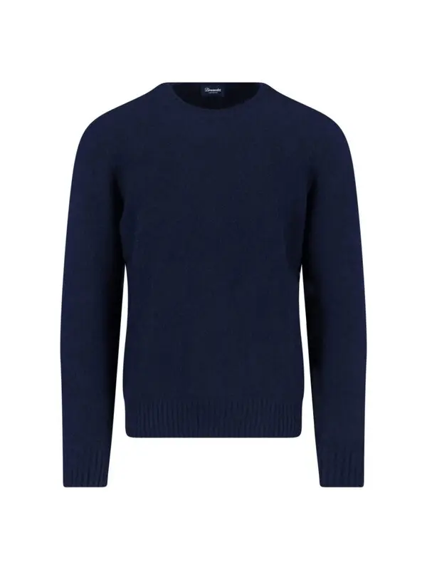 DRUMOHR 100% Cashmere Crewneck Sweater - Blue