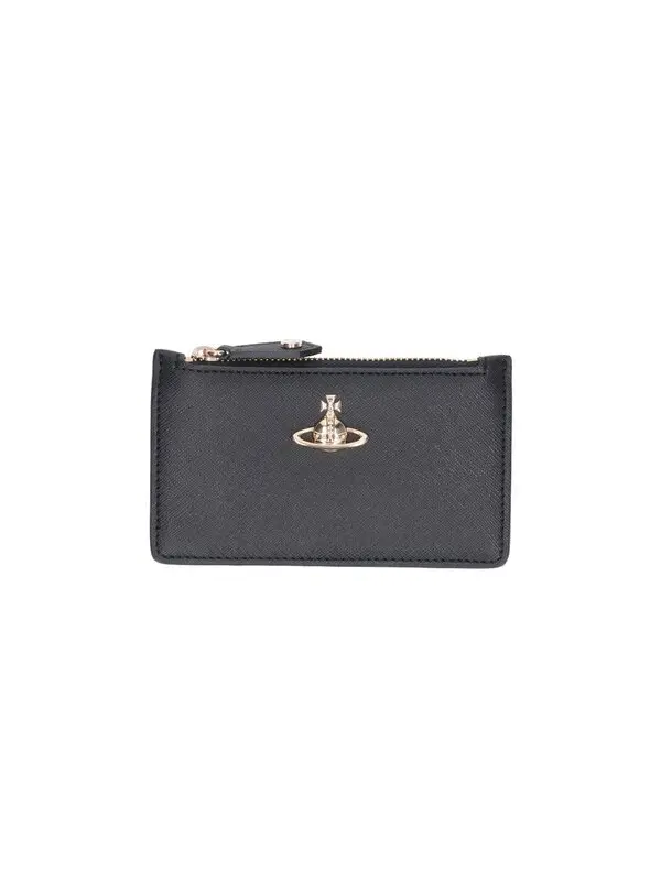 VIVIENNE WESTWOOD Wallet In Polyurethane & Cotton - Black