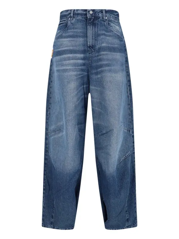 PDF Relaxed Fit Wide-leg Jeans - Blue