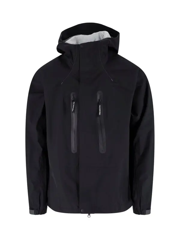 AND WANDER 100% Nylon Zip-up Anorak Jacket - Black