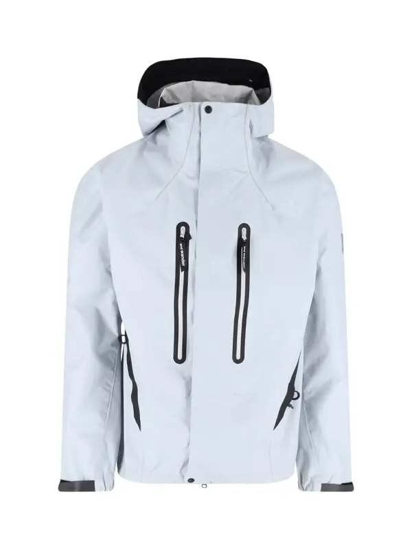 AND WANDER Hooded Technical Shell Jacket - Grey