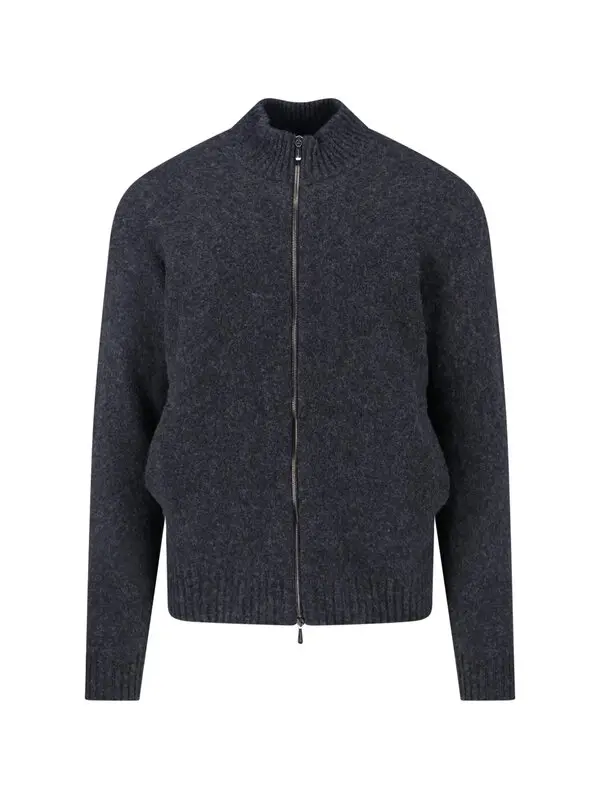 DRUMOHR 100% Lambswool Crewneck Sweater - Grey