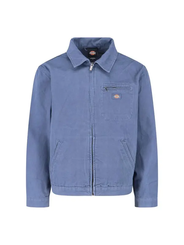 Dickies Zip Front Work Jacket With Pointed Collar - Blue