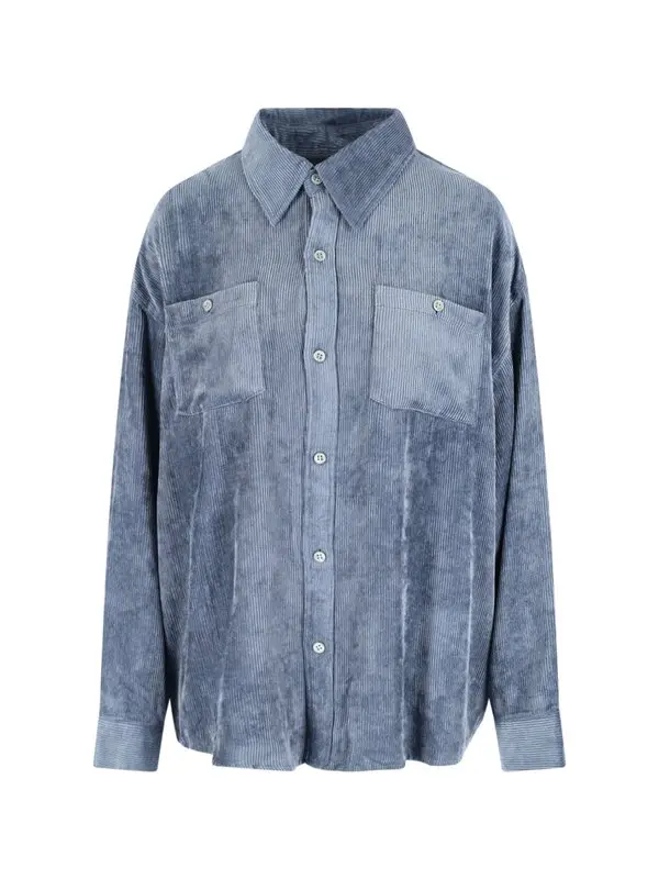 MYTHINKS Corduroy Button-front Shirt
