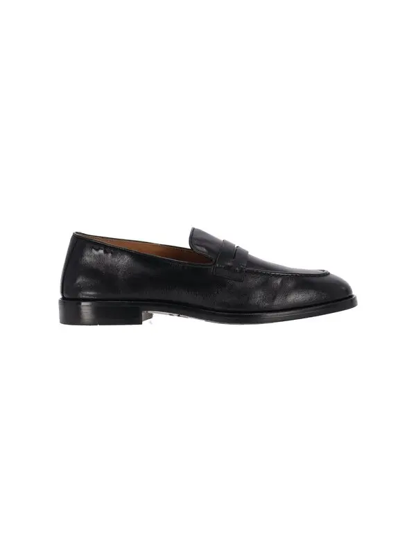 ALEXANDER HOTTO Woven Leather Loafers With Tassel Detail - Black