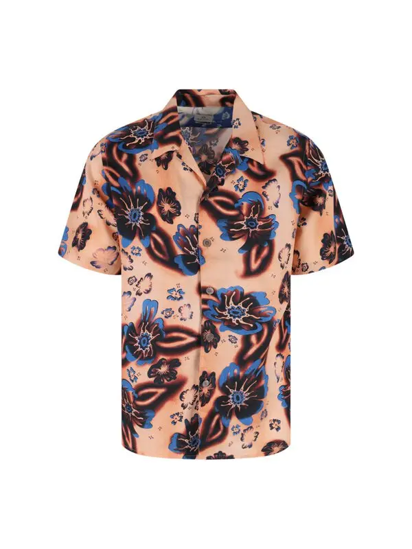 Paul Smith 100% Lyocell Button-down Shirt For - Orange
