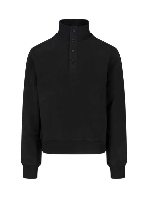 ENTIRE STUDIOS Mock Neck Sweatshirt - Black