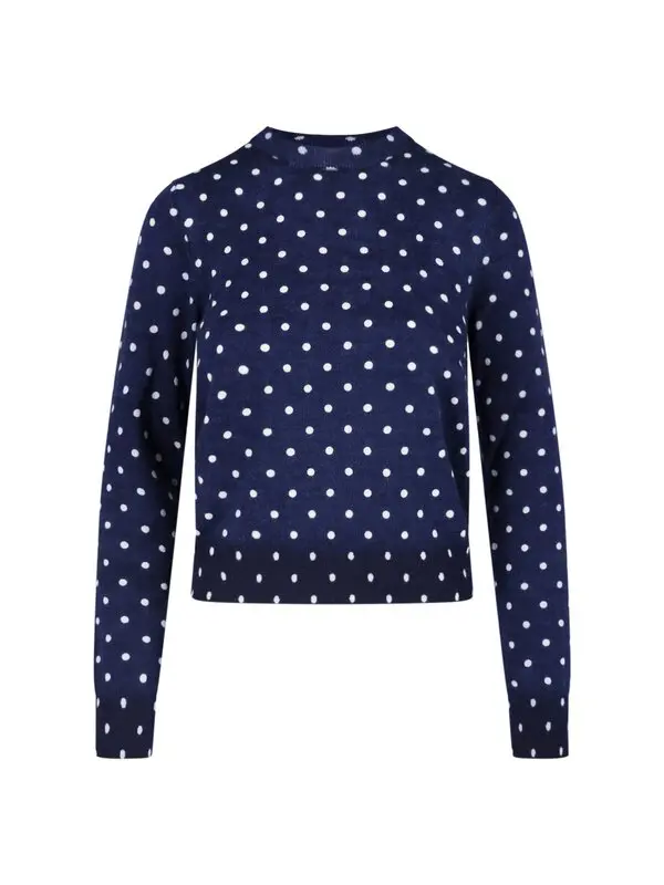 Comme Des Garçons 100% Wool Knit Sweater - Blue