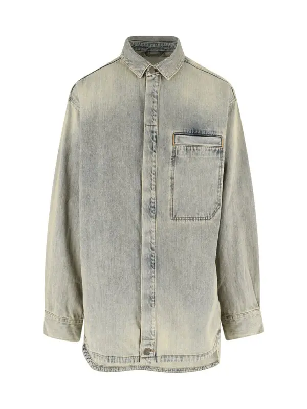 ENTIRE STUDIOS Wave-print 100% Cotton Shirt