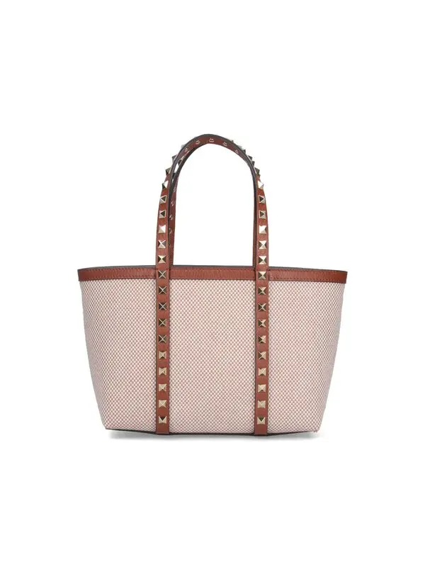 Valentino Garavani Studded Tote Bag - Beige