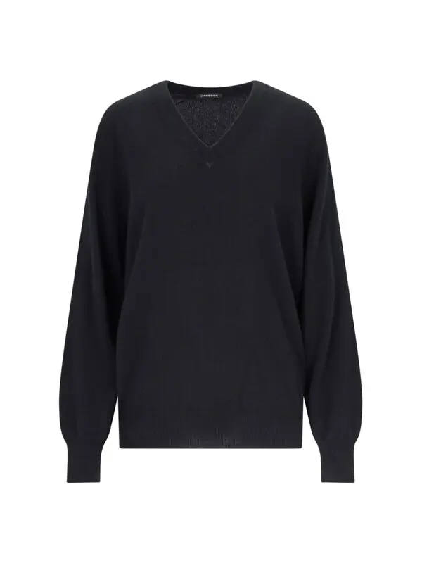 CANESSA 100% Cashmere Crewneck Sweater - Black