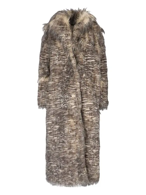 ENTIRE STUDIOS Faux Fur Long Coat - Beige