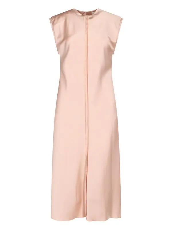 AMI Paris Sleeveless Satin Midi Dress