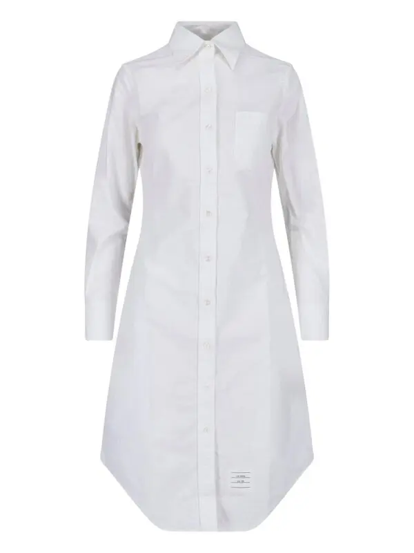 Thom Browne Lightweight Cotton Shirtdress - White