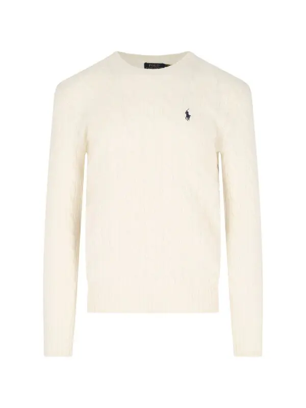 Polo Ralph Lauren Cable-knit Cotton Crewneck Sweater - Cream