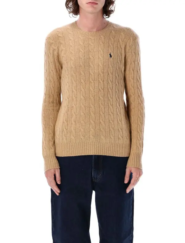 Polo Ralph Lauren Cable-knit Crewneck Sweater - Marrone