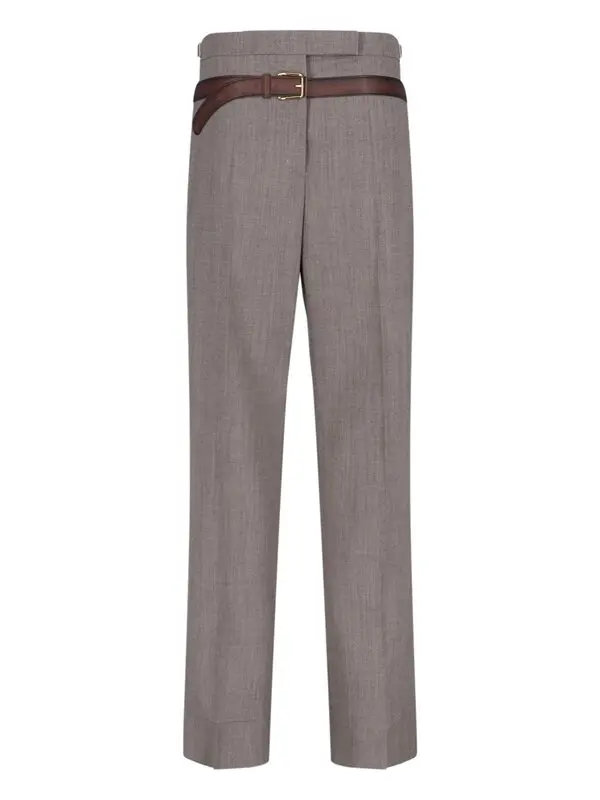 Prada Tailored Wool-blend Trousers - Brown