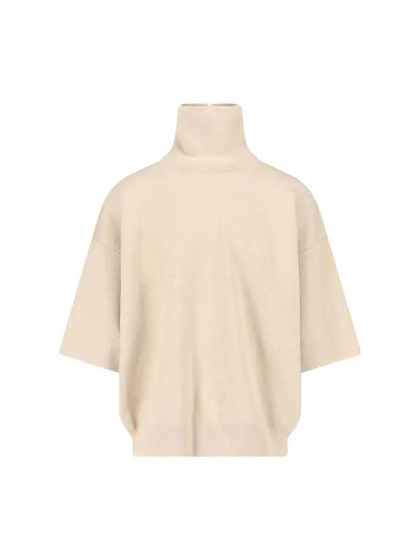Fear Of God Virgin Wool High Neck Pullover - Beige