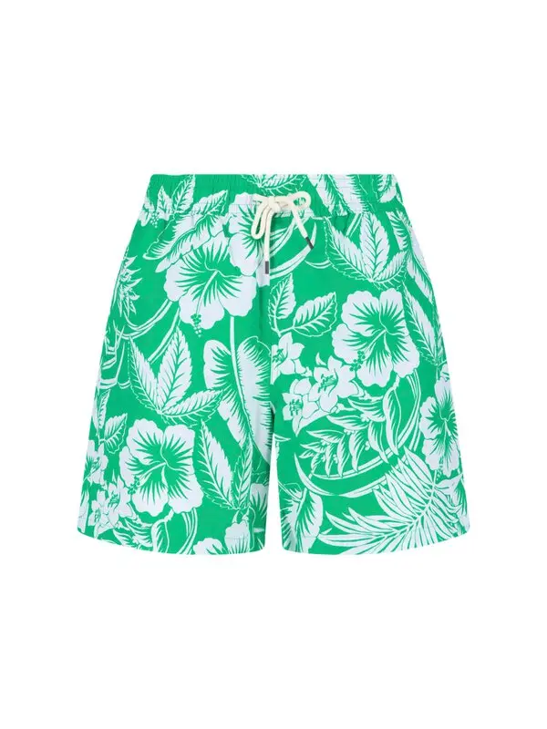 Polo Ralph Lauren Tropical Print Swim Trunks - Green