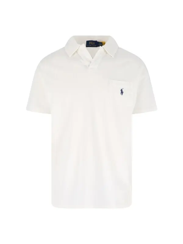 Polo Ralph Lauren Cotton-linen Polo Shirt - White