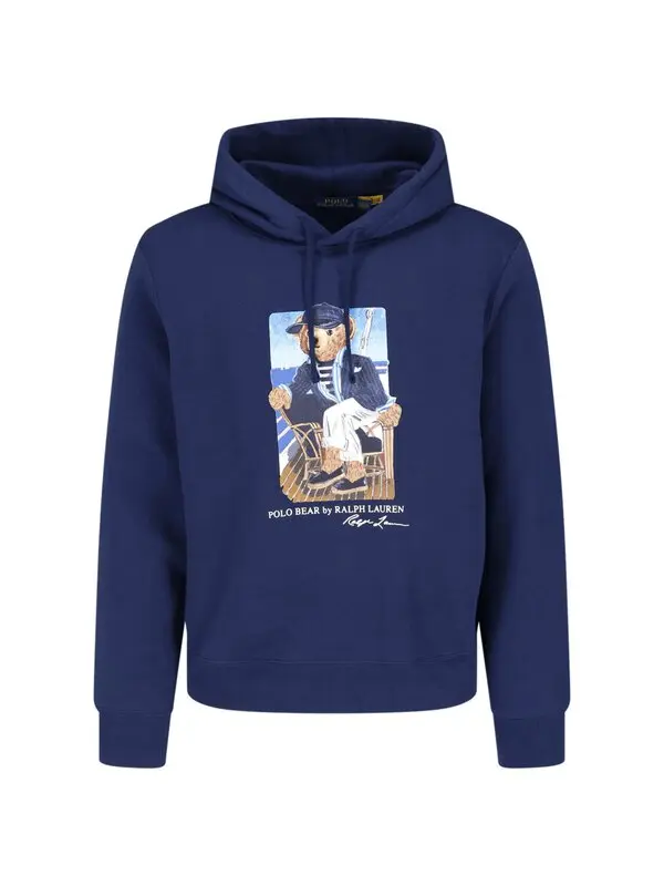 Polo Ralph Lauren Graphic Hooded Sweatshirt - Blue
