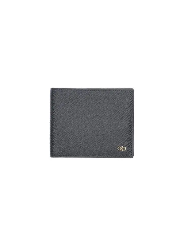 FERRAGAMO Premium Calf Leather Wallet With Fabric-blend Lining