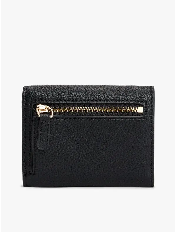 Tommy Hilfiger Monogram Clasp Pebbled Trifold Wallet
