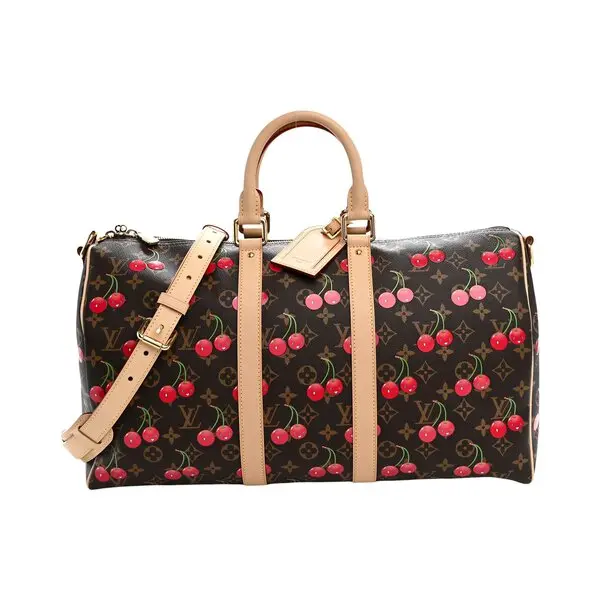 LOUIS VUITTON X Takashi Murakami Monogram Cerises Keepall Bandouliere 45 - Brown