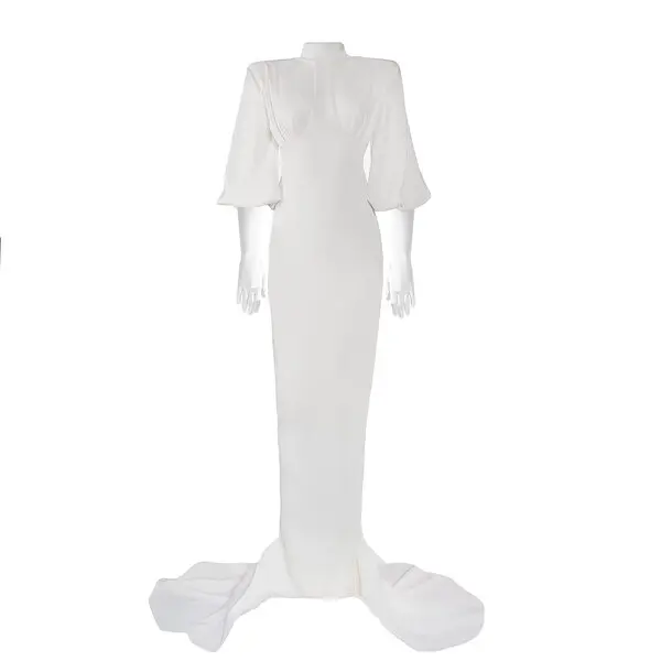 VESTIAIRE D'UN OISEAU LIBRE Pearl Train Gown