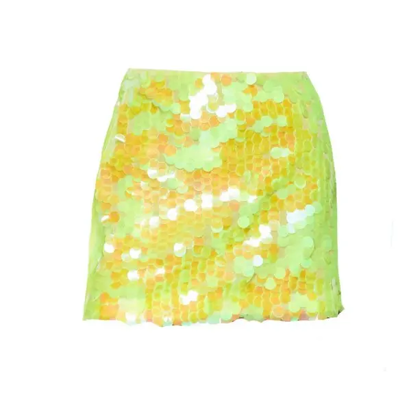 MIRIMALIST Mermaid Lime Mini Skirt