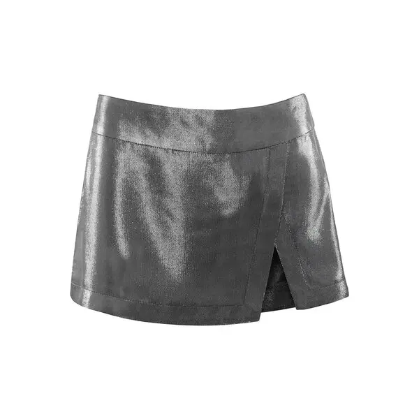 VESTIAIRE D'UN OISEAU LIBRE Metallic Mini Skirt