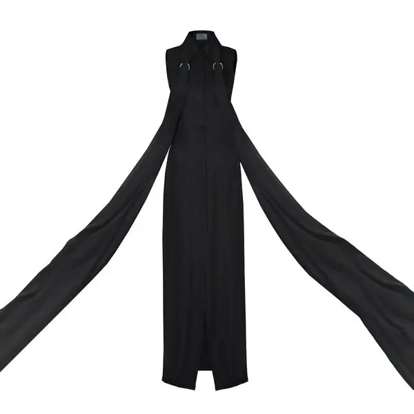 VESTIAIRE D'UN OISEAU LIBRE Sheer Scarf Dress