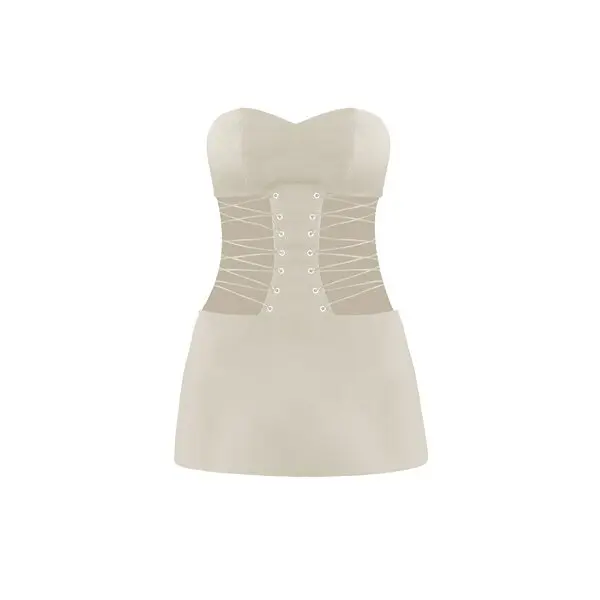 VESTIAIRE D'UN OISEAU LIBRE Lace-up Mini Dress