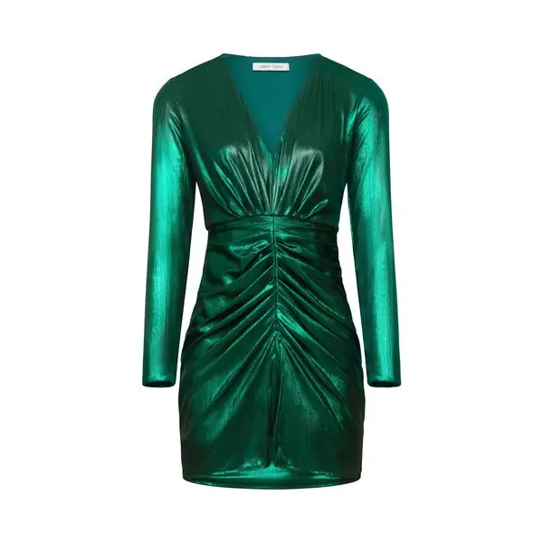 URBAN TOUCH Metallic Ruched Skirt Mini Dress