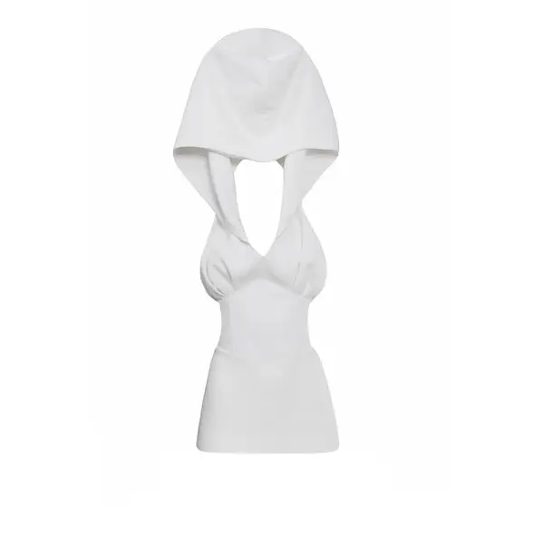 VESTIAIRE D'UN OISEAU LIBRE Hooded Corset Mini Dress