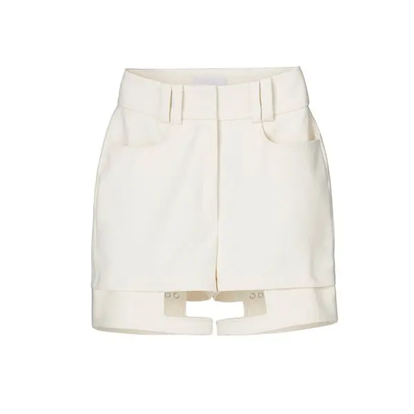 VESTIAIRE D'UN OISEAU LIBRE High-waisted Denim Shorts With Detachable Elements