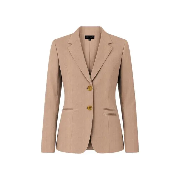 MADISON / SAVILE Neutrals The Estate Camel Pinstripe Blazer