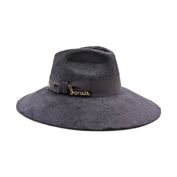 DORIA 1905 Storm Special Velour Lapin Felt Wide-brimmed Hat - Grey