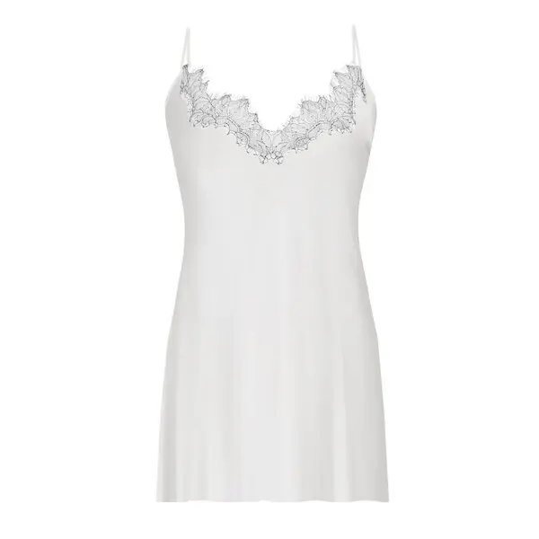 AVENUE 8 Silk Slip Mini Lace Dress