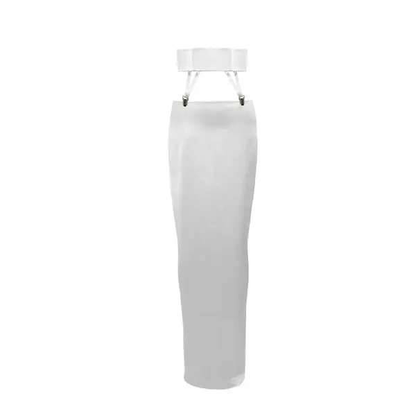 VESTIAIRE D'UN OISEAU LIBRE Silk Suspender Skirt