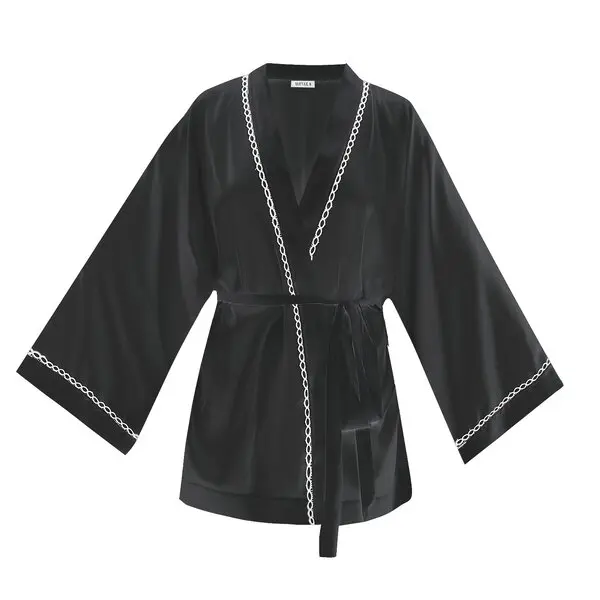 AVENUE 8 Kimono Top - Black