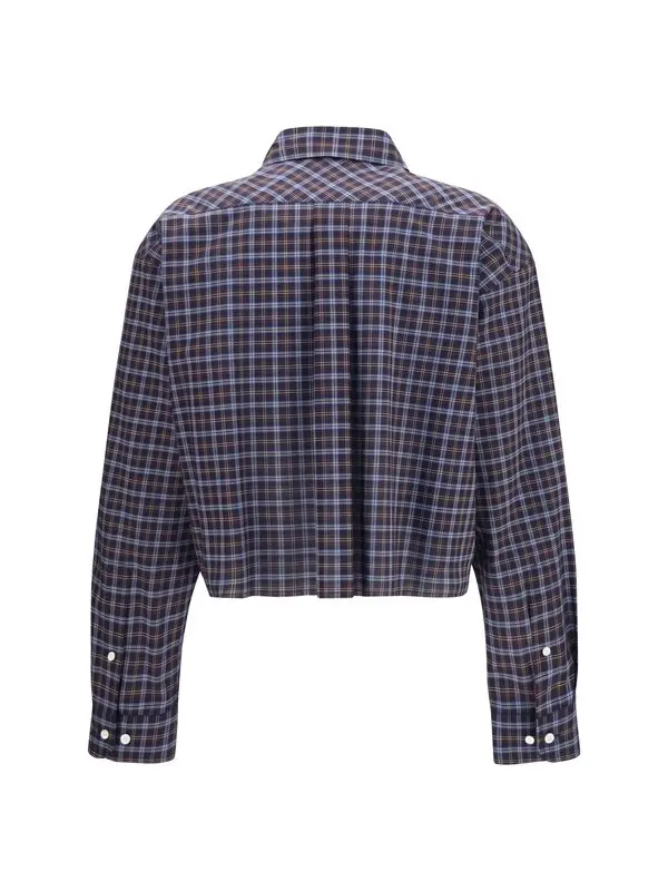 Miu Miu Checked Embroidered Shirt