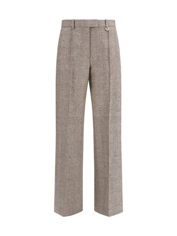 Burberry Tailored Linen And Wool-blend Pants