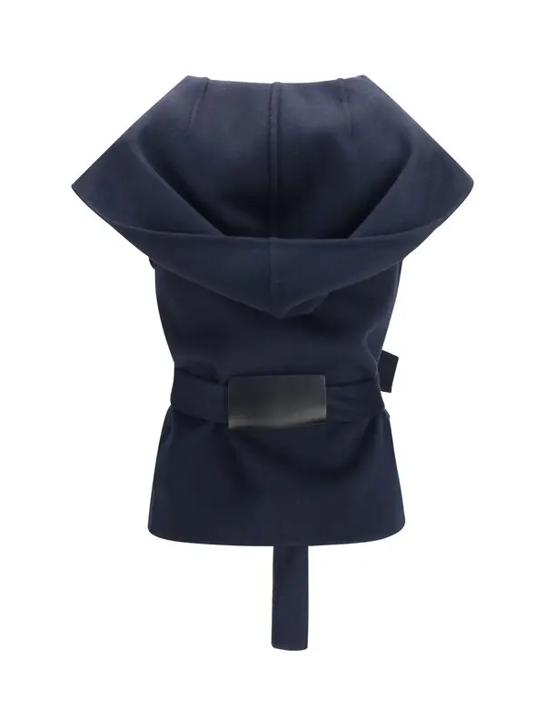Alaïa Hooded Cashmere Jacket - Blue