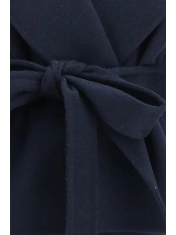 Alaïa Hooded Cashmere Jacket - Blue