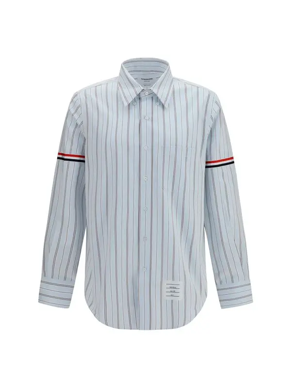 Thom Browne Fine-striped Grosgrain Poplin Shirt
