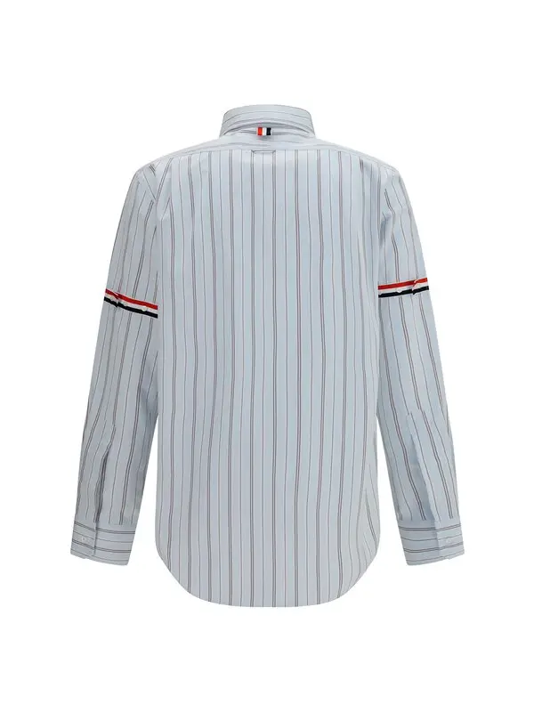 Thom Browne Fine-striped Grosgrain Poplin Shirt - Blue