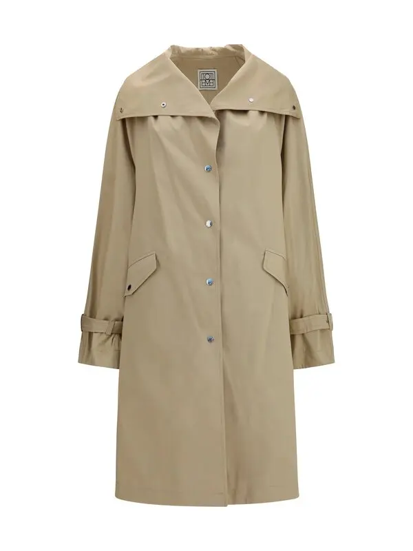TOTEME Oversized Cotton Trench Coat - Cream
