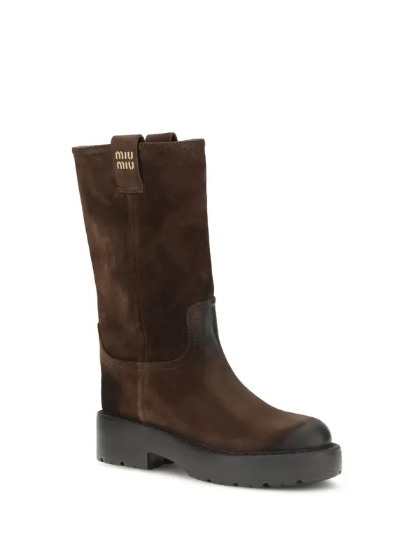 Miu Miu Suede Leather Boots